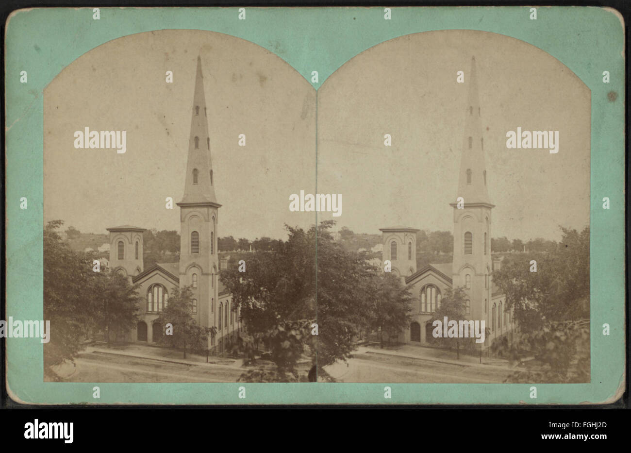 A photograph of a church in Norwich, Connecticut, captured by E ...