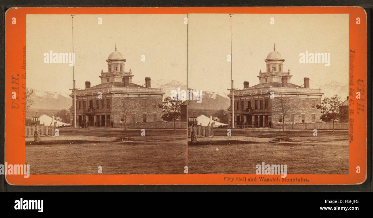 This photograph by Charles Roscoe Savage shows City Hall in front of ...