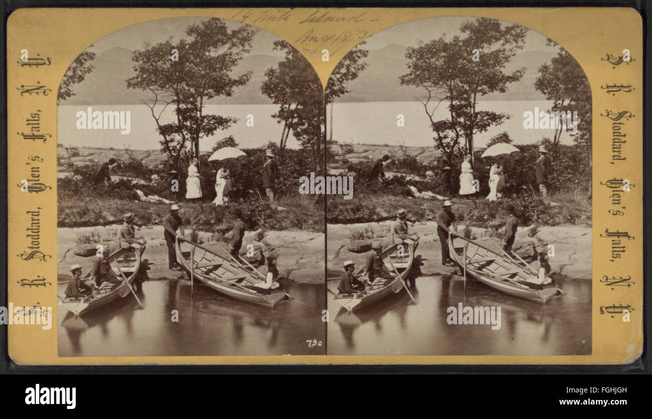 This photograph by Seneca Ray Stoddard depicts the challenging task of ...