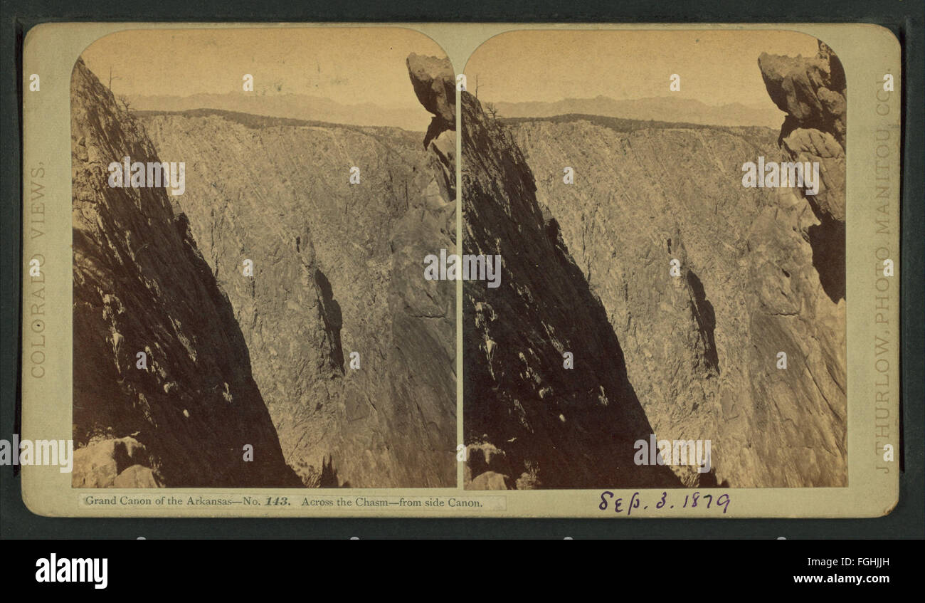 This photograph by J. Thurlow captures a dramatic view across the chasm ...