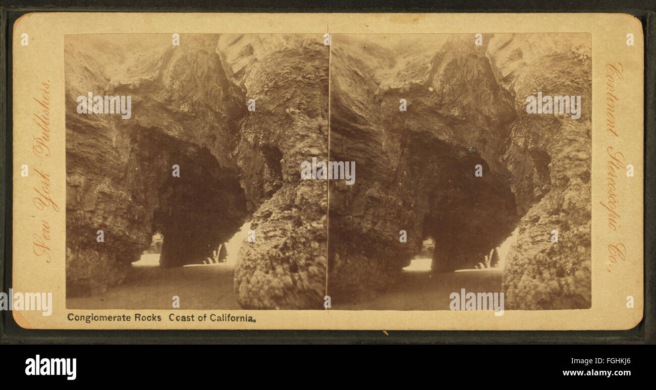 This image depicts the conglomerate rock formations along the ...