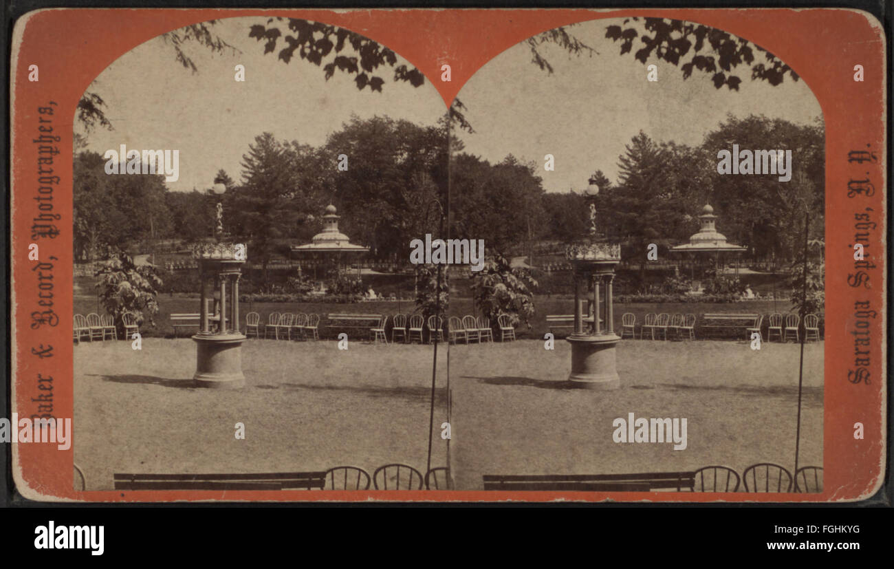 A photograph of Congress Park, located in Saratoga Springs, New York ...