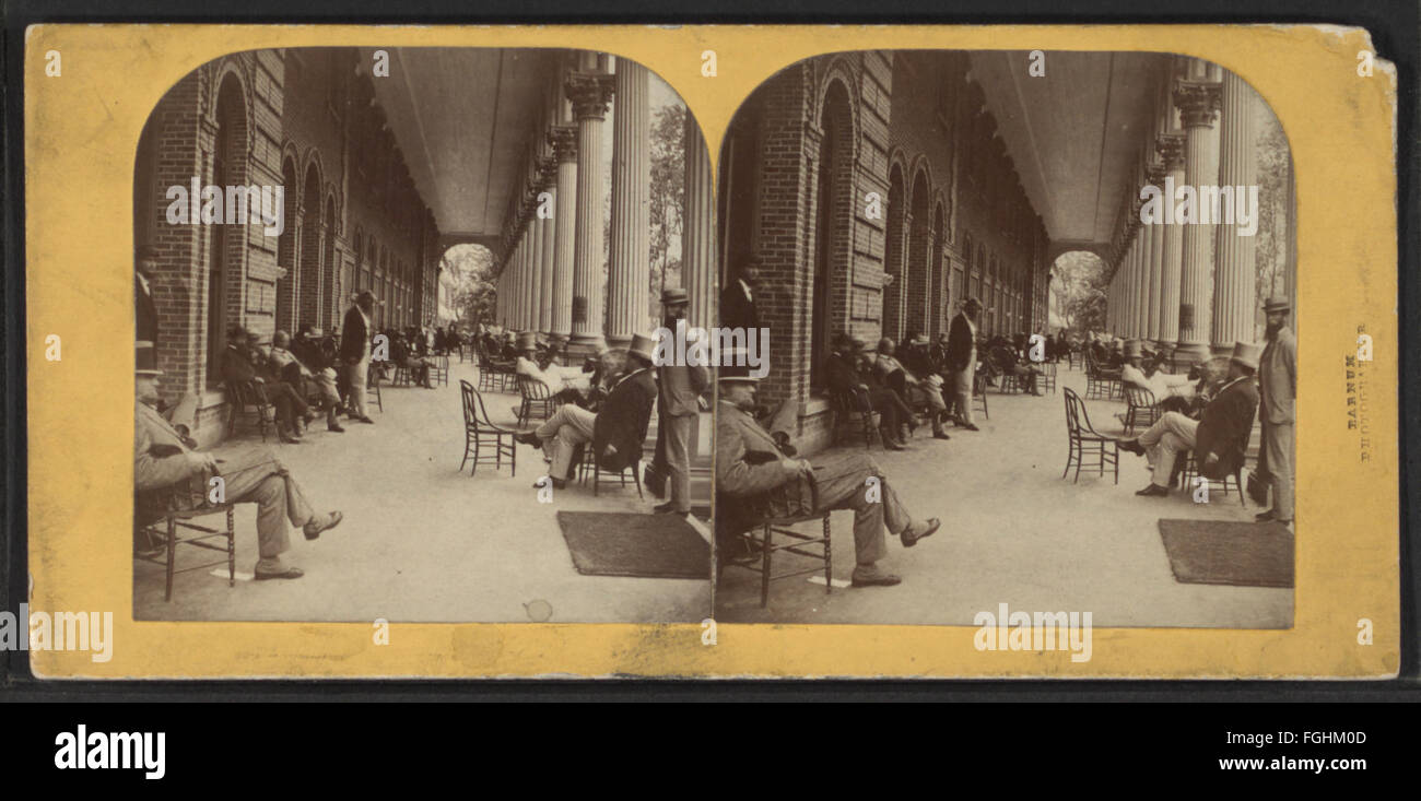 This photograph by Deloss Barnum depicts Congress Plaza in Saratoga ...