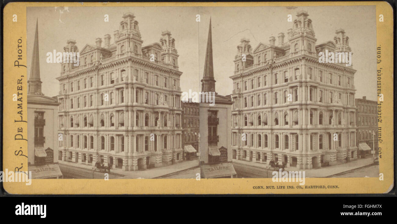 A photograph by R. S. De Lamater showing the Connecticut Mutual Life ...