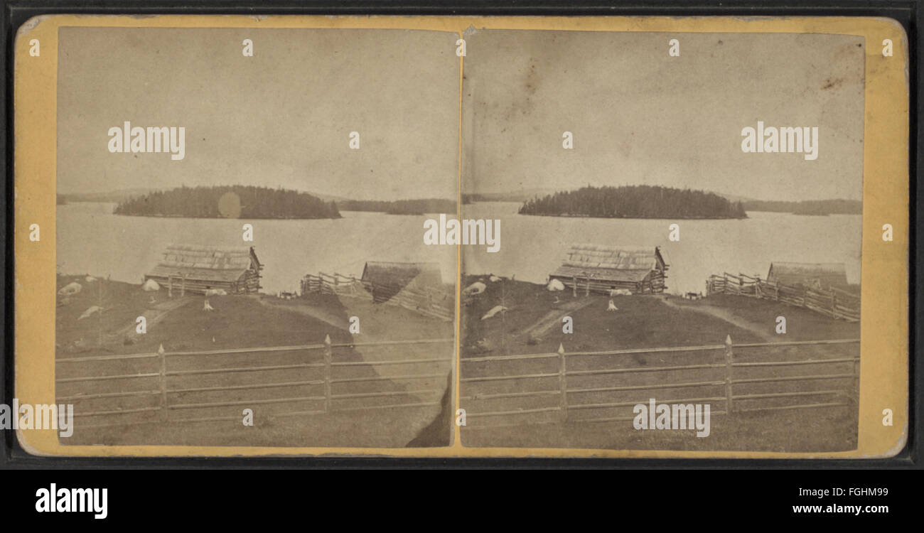 A photograph by H.S. Tousley depicting Corey's Landing at Upper Saranac ...