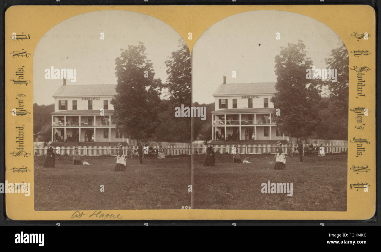 This photograph by Seneca Ray Stoddard shows croquet players on the ...