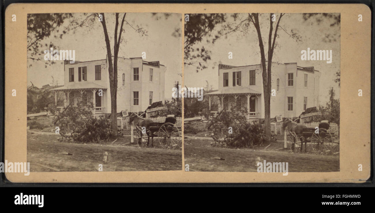 This photograph by William Allderige shows debris scattered across the ...