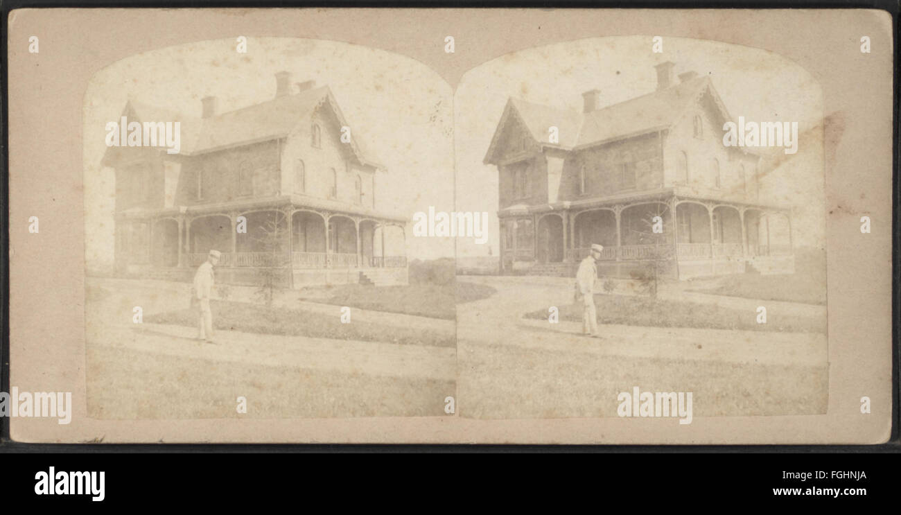 A photograph from the Robert N. Dennis collection showing the residence ...