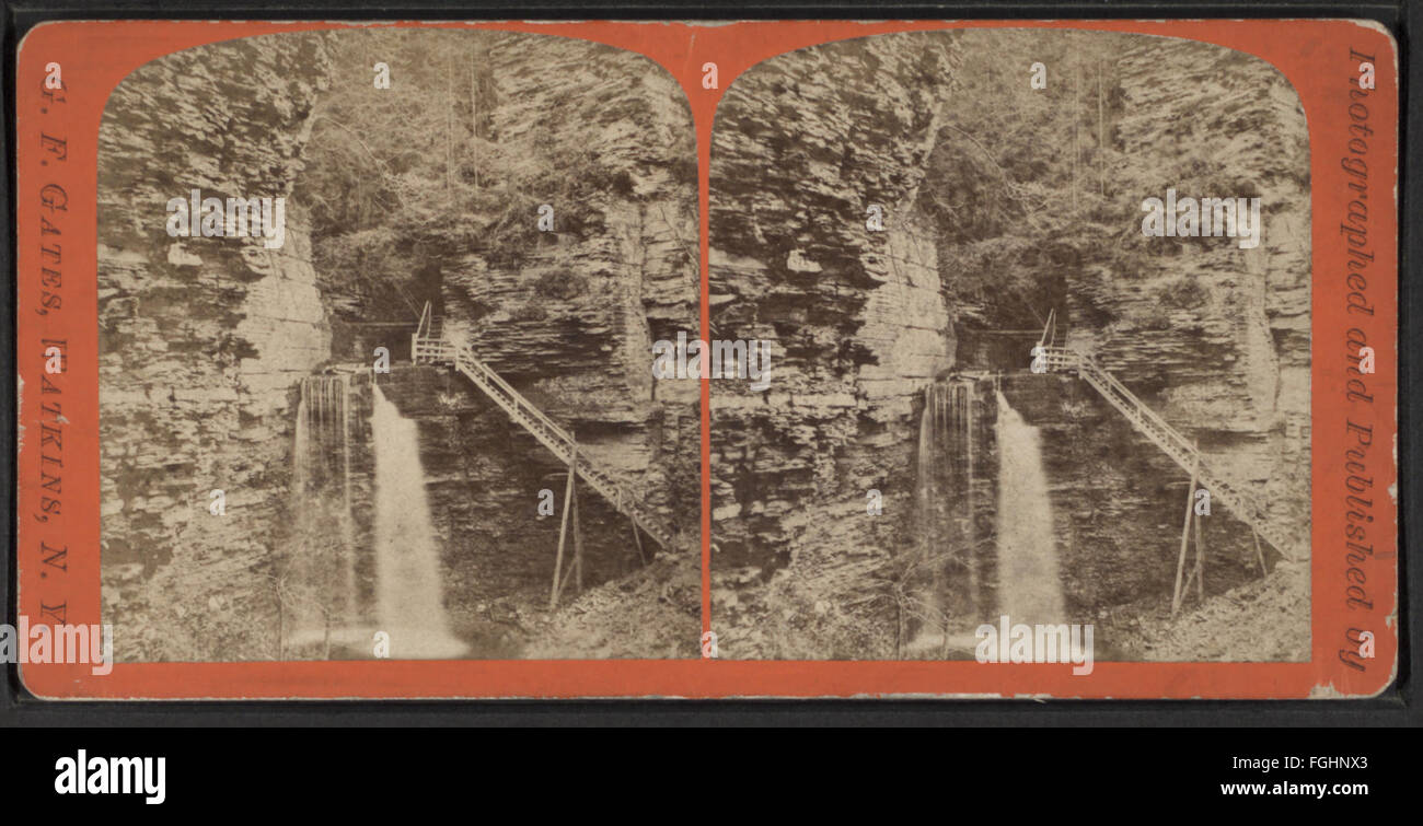 A photograph of Eagle Falls from Eagle Cliff, captured by George F ...
