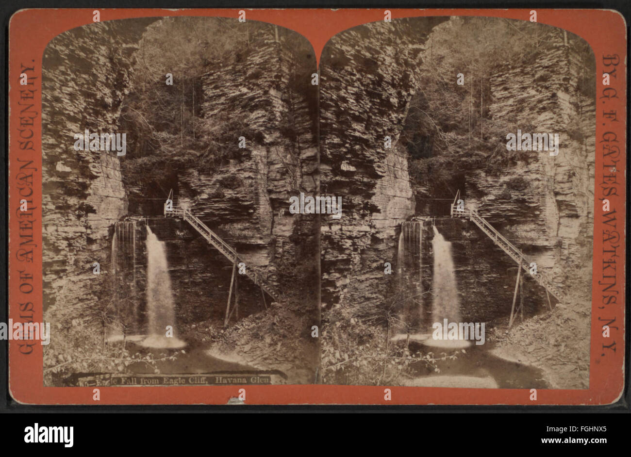 This photograph by George F. Gates shows Eagle Fall as seen from Eagle ...