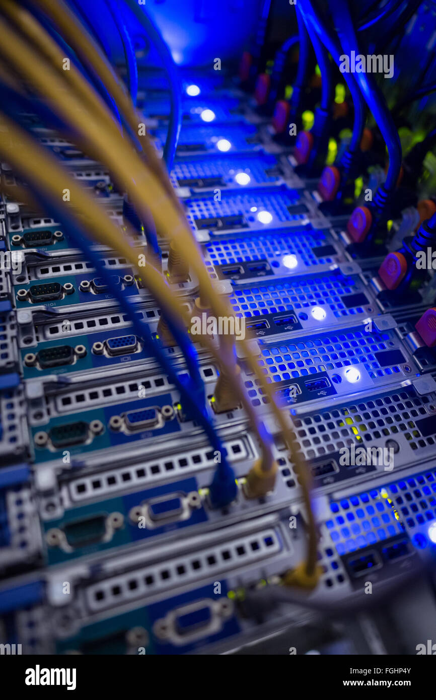 Interior of rack mounted servers Stock Photo - Alamy