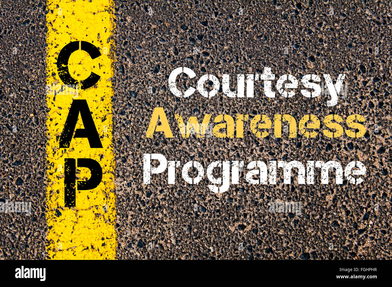 Concept image of Business Acronym CAP Courtesy Awareness Programme ...