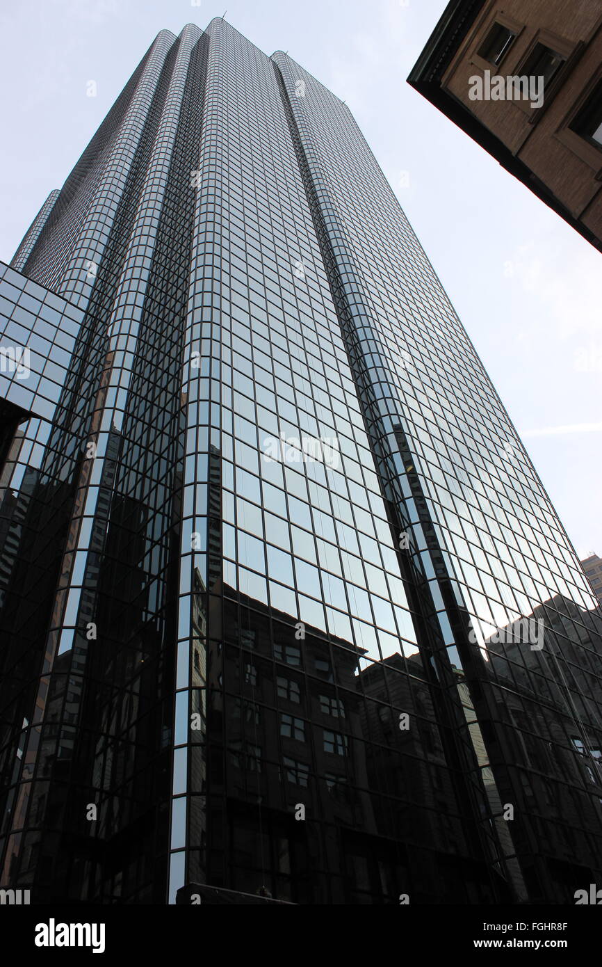Sky scrapers buildings streets Boston MA Stock Photo - Alamy