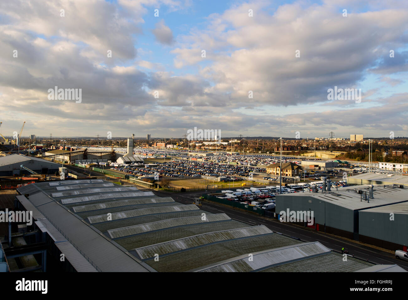 Southampton harbour from the P&O cruise liner Ventura Stock Photo - Alamy