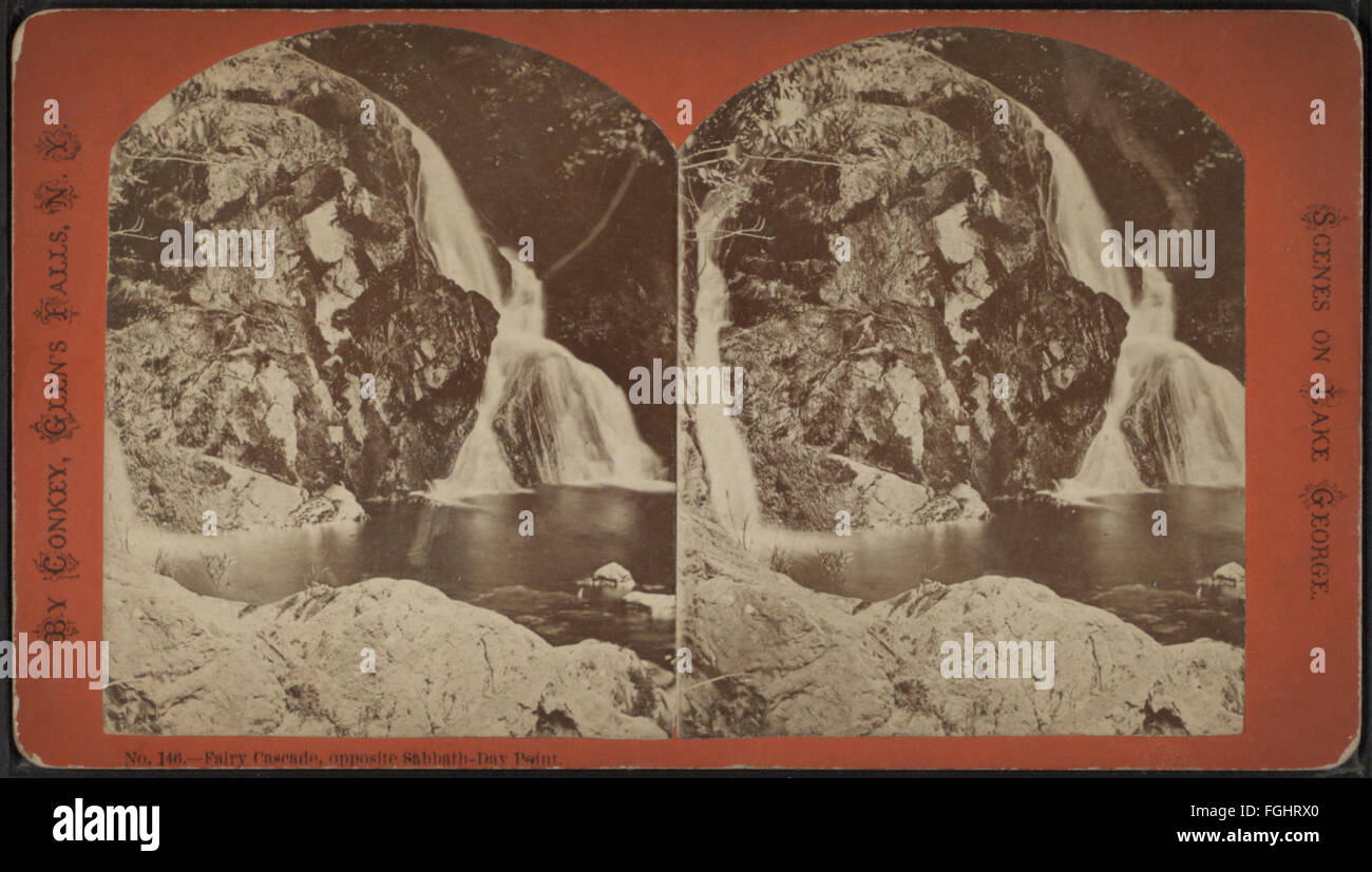 A photograph of the Fairy Cascade, opposite Sabbath-Day Point, by ...