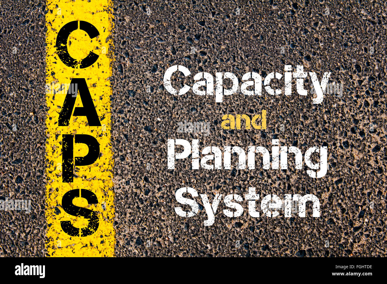 Concept image of Business Acronym CAPS Capacity And Planning System ...