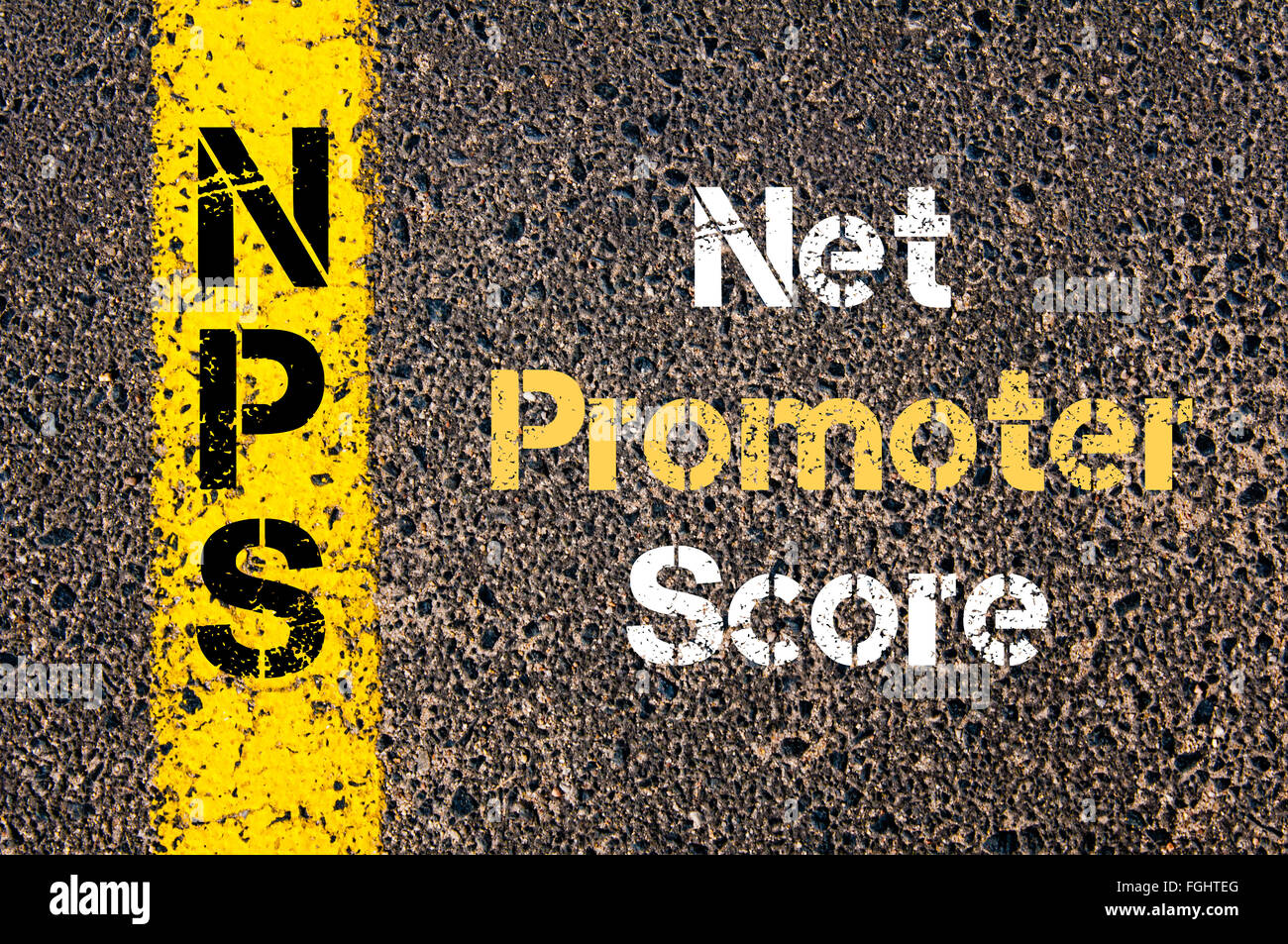 Concept image of Business Acronym NPS NET PROMOTER SCORE written over ...