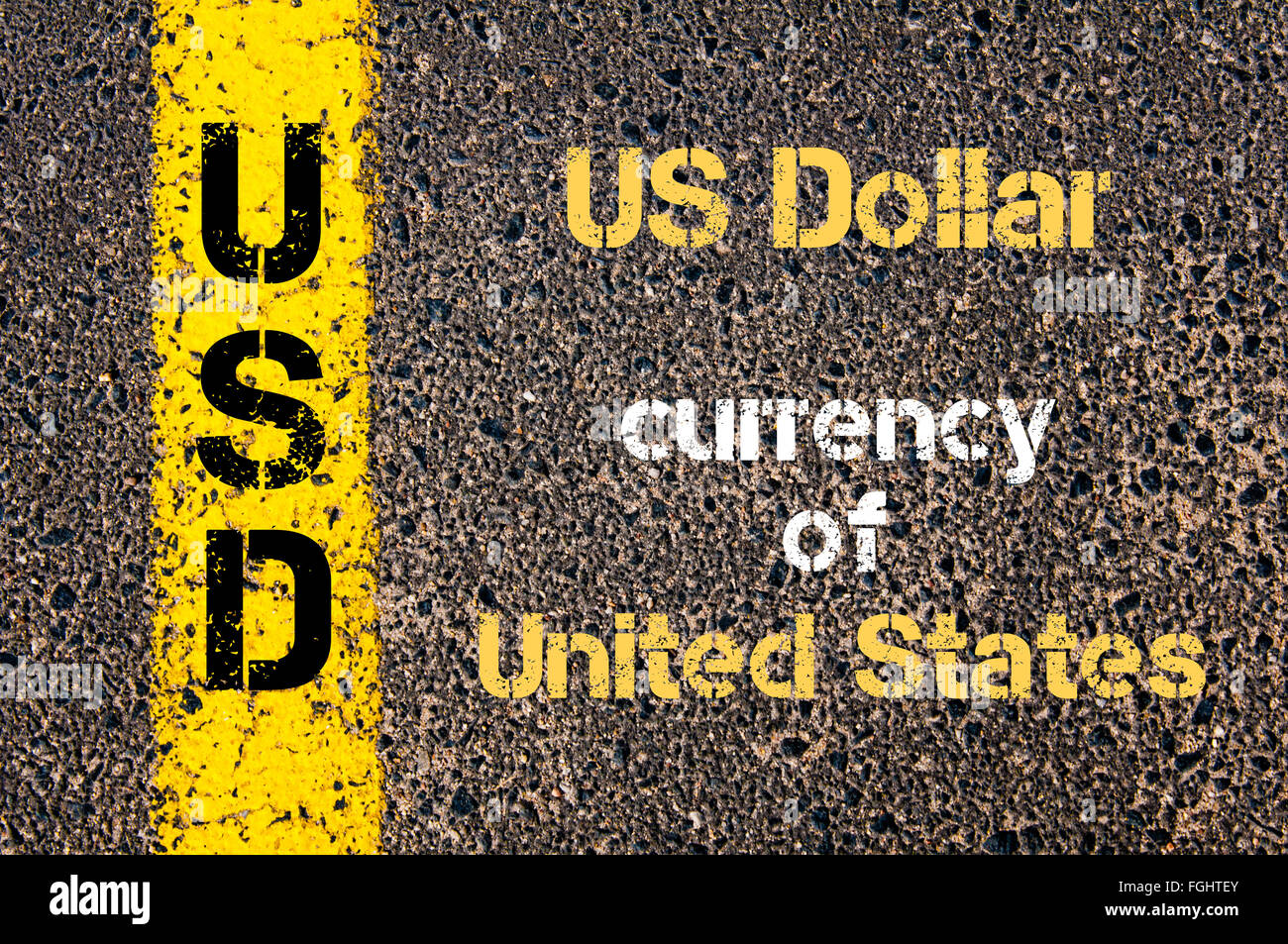 Concept image of Acronym USD - US Dollar, currency of United States ...