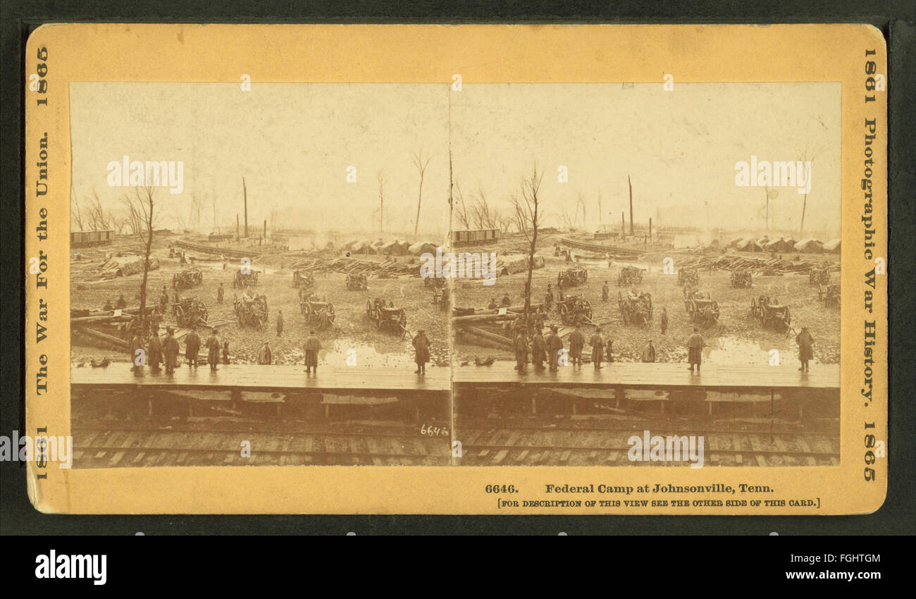 This photograph by Taylor & Huntington depicts the Federal Camp at ...