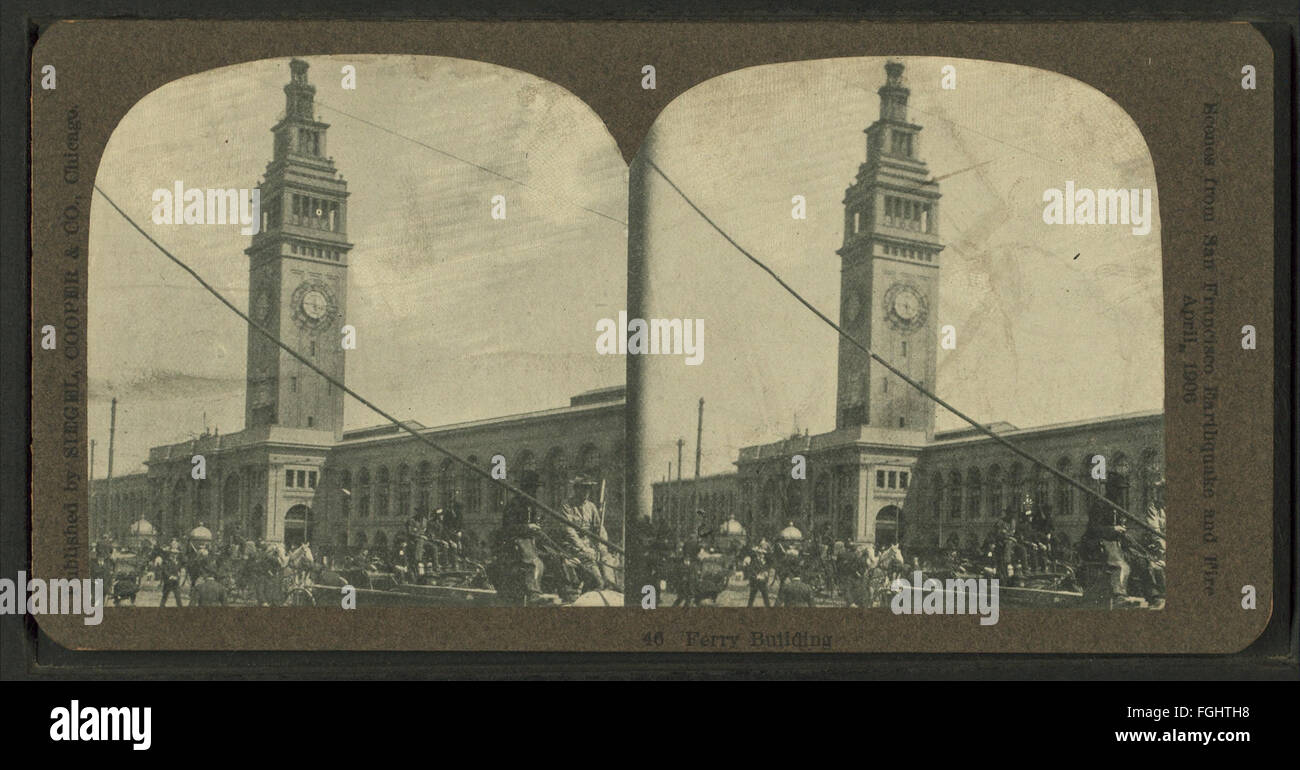 A photograph by Tom M. Phillips showing the Ferry Building ...