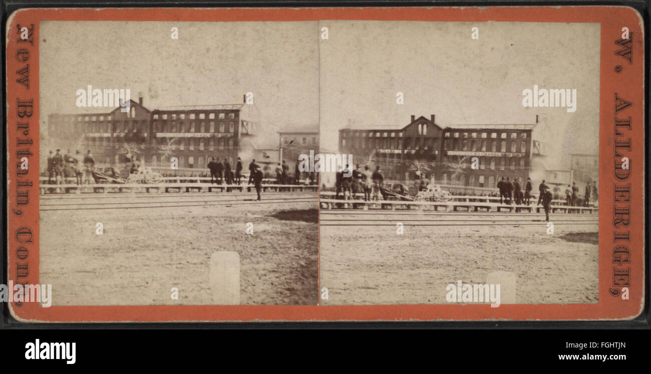 A photograph documenting a fire in New Britain, captured by William ...