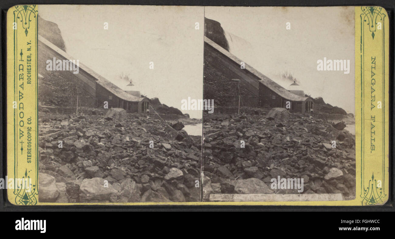 This stereoscopic view shows the American Falls, highlighting its ...
