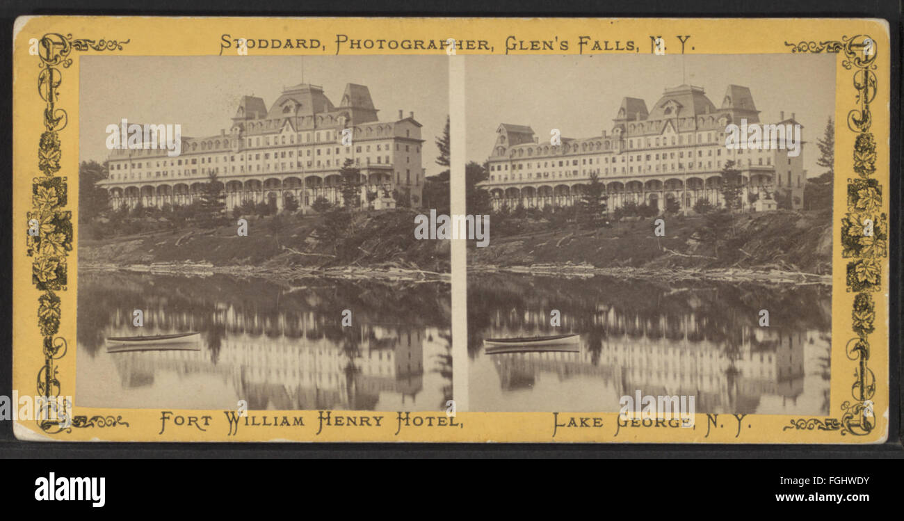 This photograph by Seneca Ray Stoddard captures the Fort William Henry ...