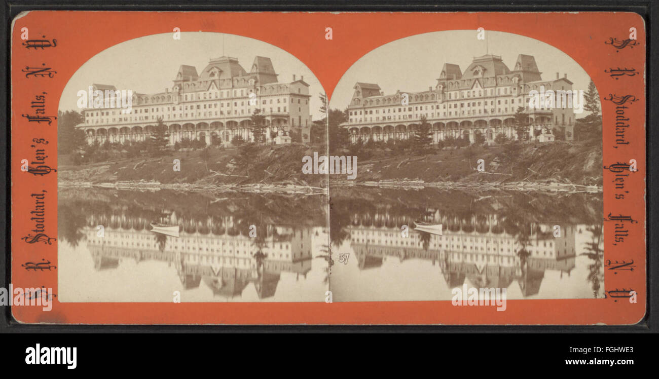 A photograph of the Fort William Henry Hotel by Seneca Ray Stoddard ...