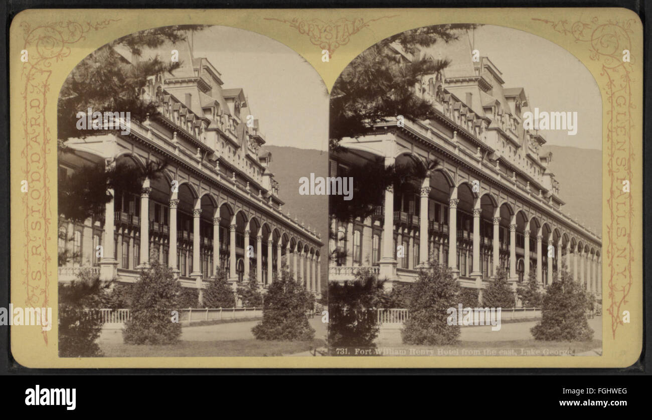 Seneca Ray Stoddard’s photograph captures the Fort William Henry Hotel ...