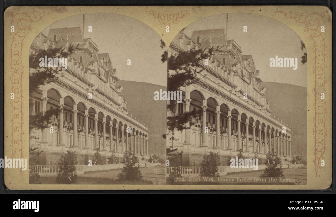 A photograph by Seneca Ray Stoddard showing the Fort William Henry ...