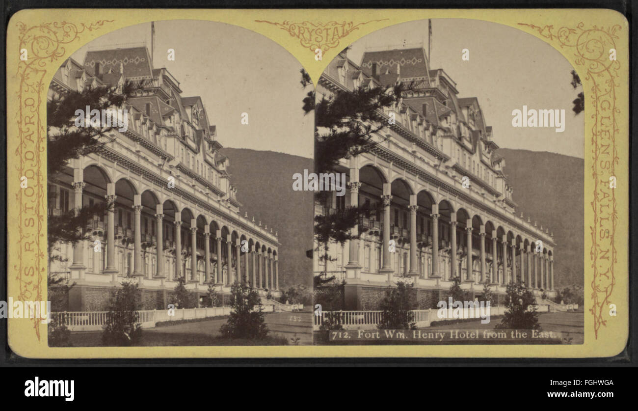 A photograph by Seneca Ray Stoddard showing the Fort William Henry ...
