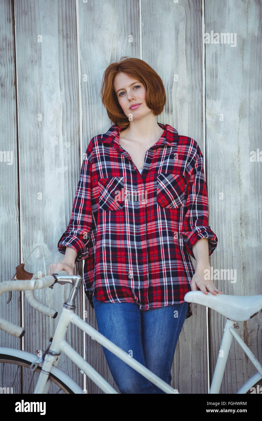 Beautiful woman blue plaid hi-res stock photography and images - Alamy