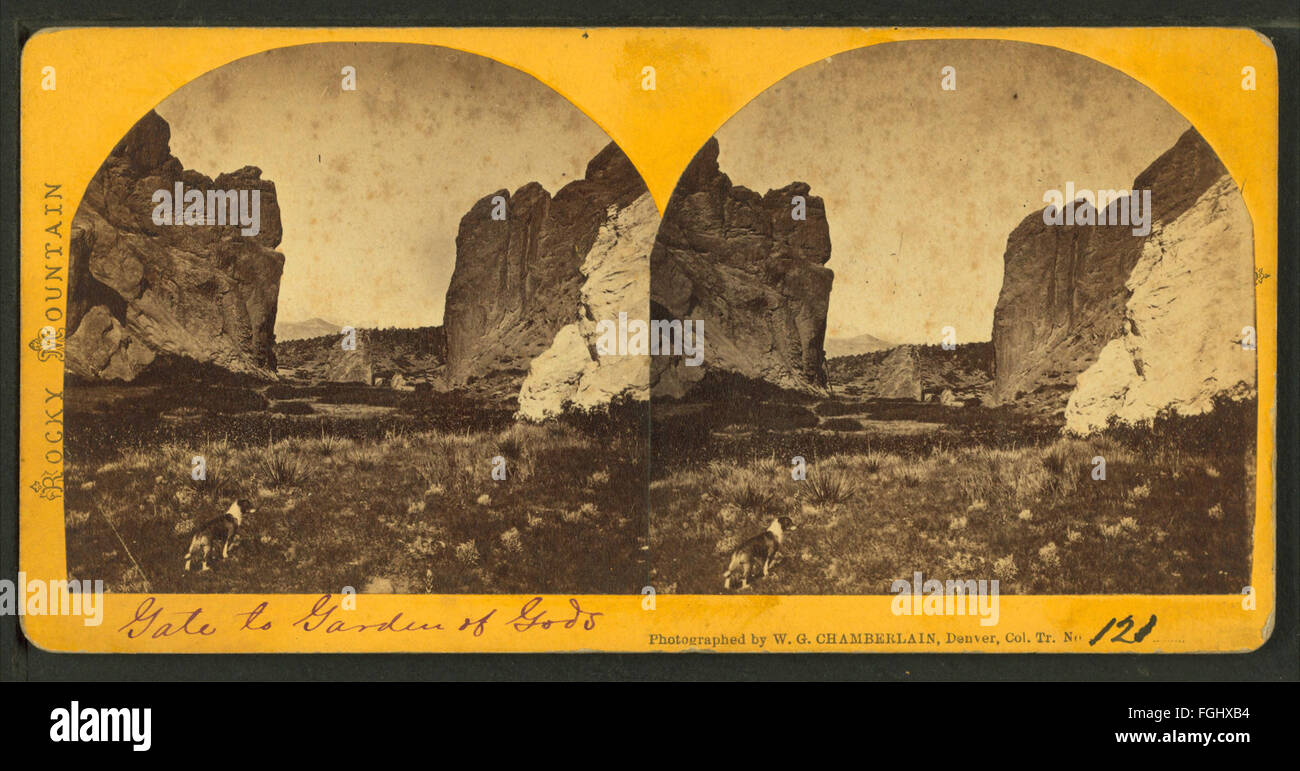 This photograph by W.G. Chamberlain shows the dramatic gate to the ...