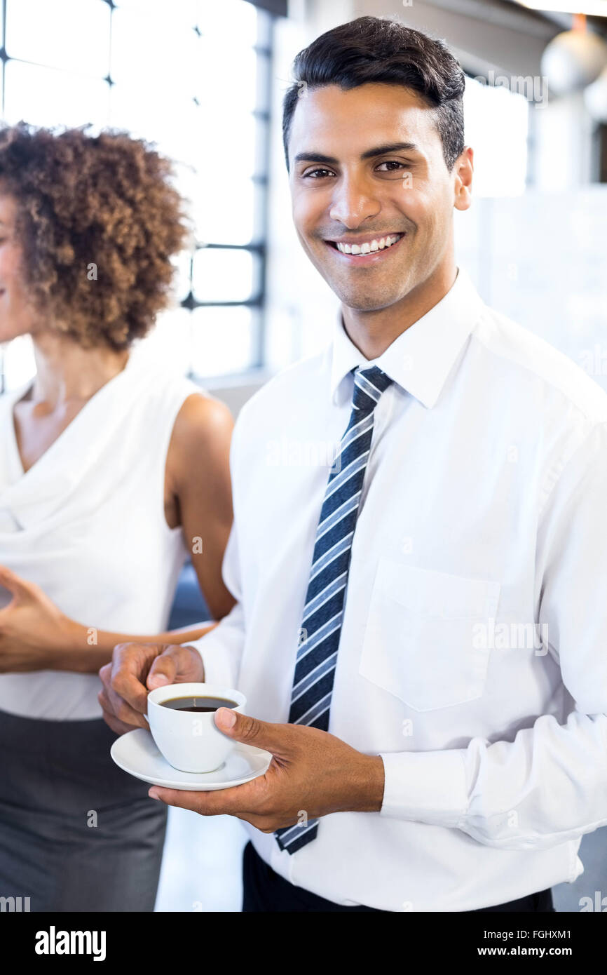 Portrait businessman having tea hi-res stock photography and images - Alamy