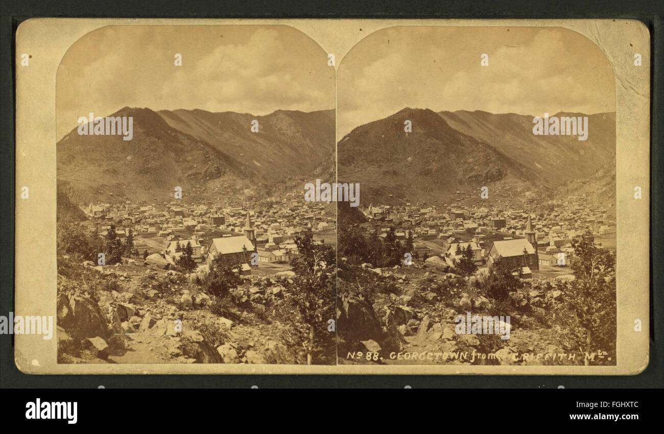 A photograph by Nast & Martin showing Georgetown from Griffith Mountain ...