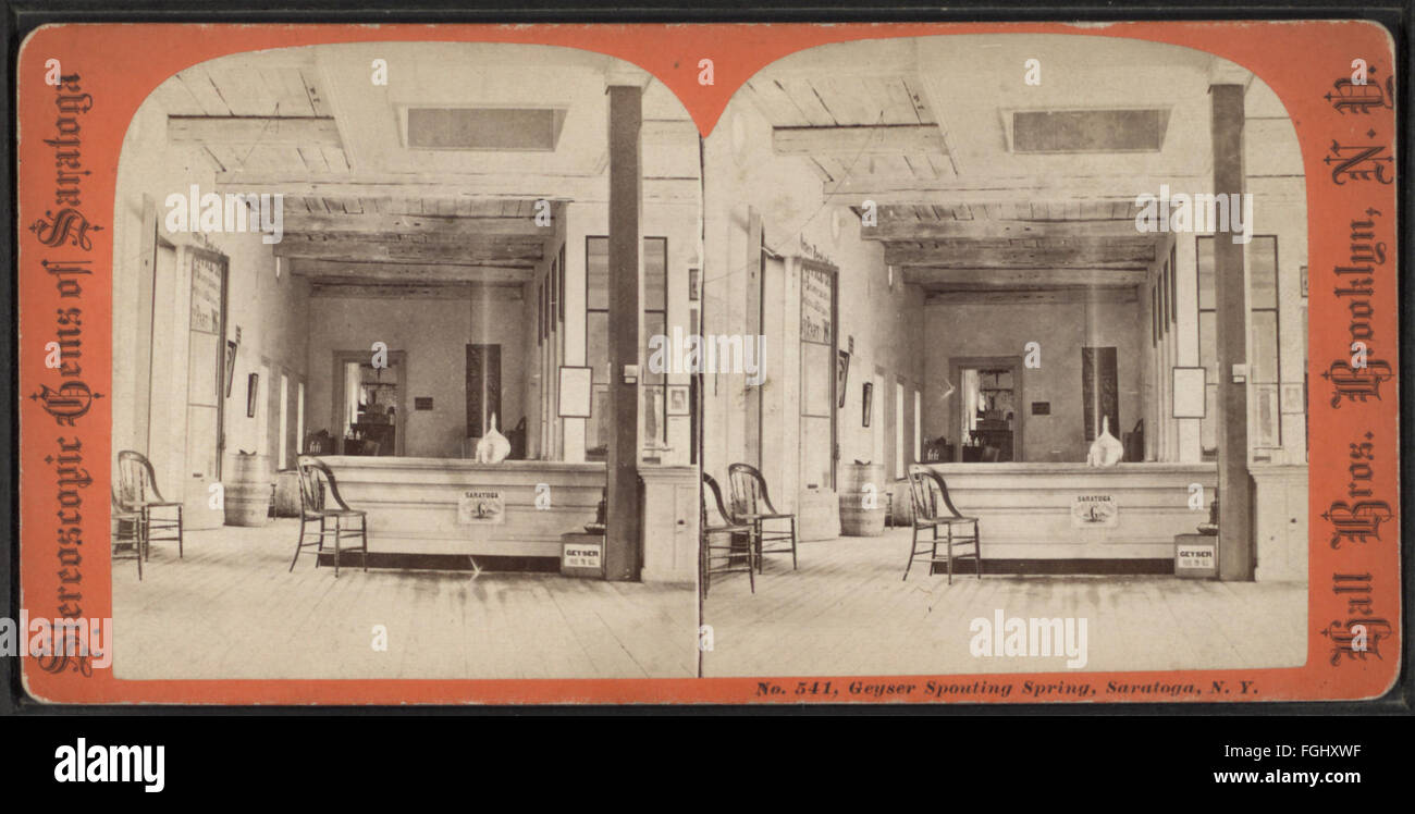 A photograph of Geyser Spouting Spring in Saratoga, New York, captured ...