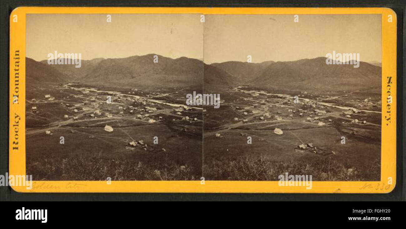 A photograph of Golden City, depicting a bustling area with historical ...