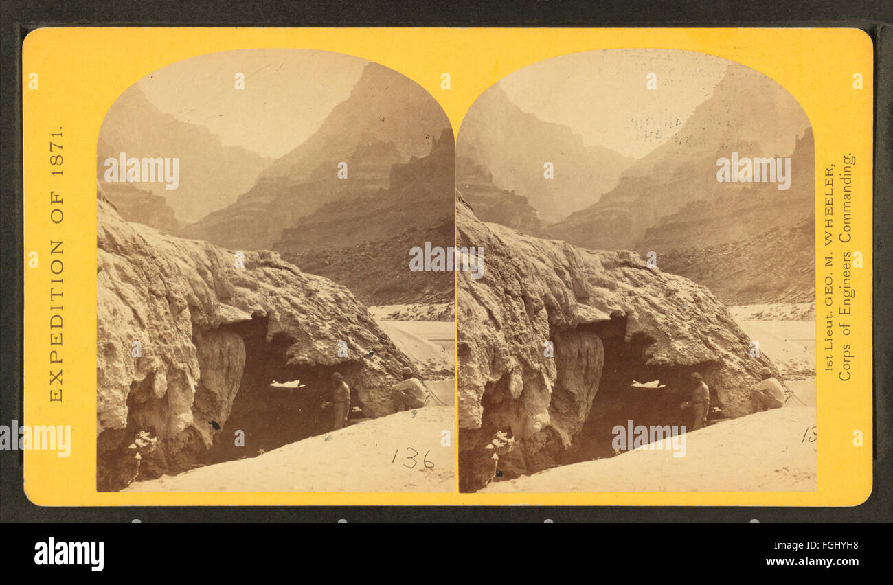 This photograph by Timothy H. O'Sullivan shows Grotto Spring at the ...