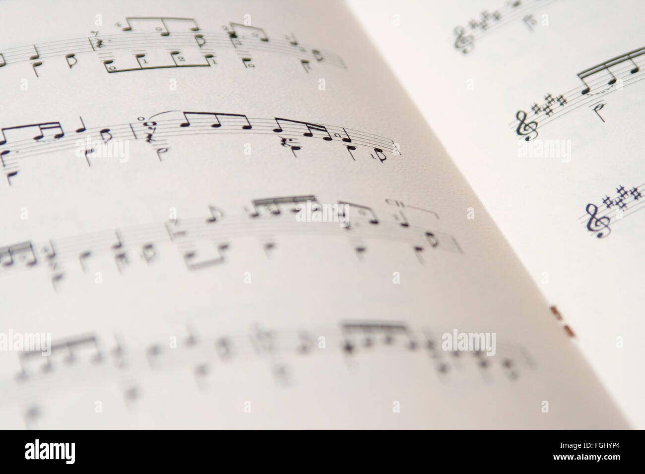 Closeup of sheet music Stock Photo - Alamy