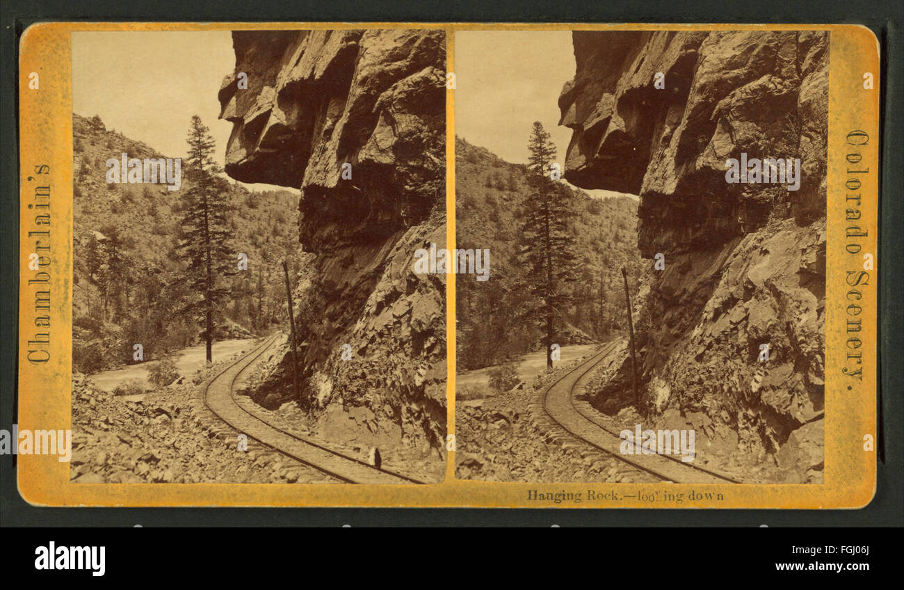 Photograph of Hanging Rock viewed from above, showing the dramatic rock ...