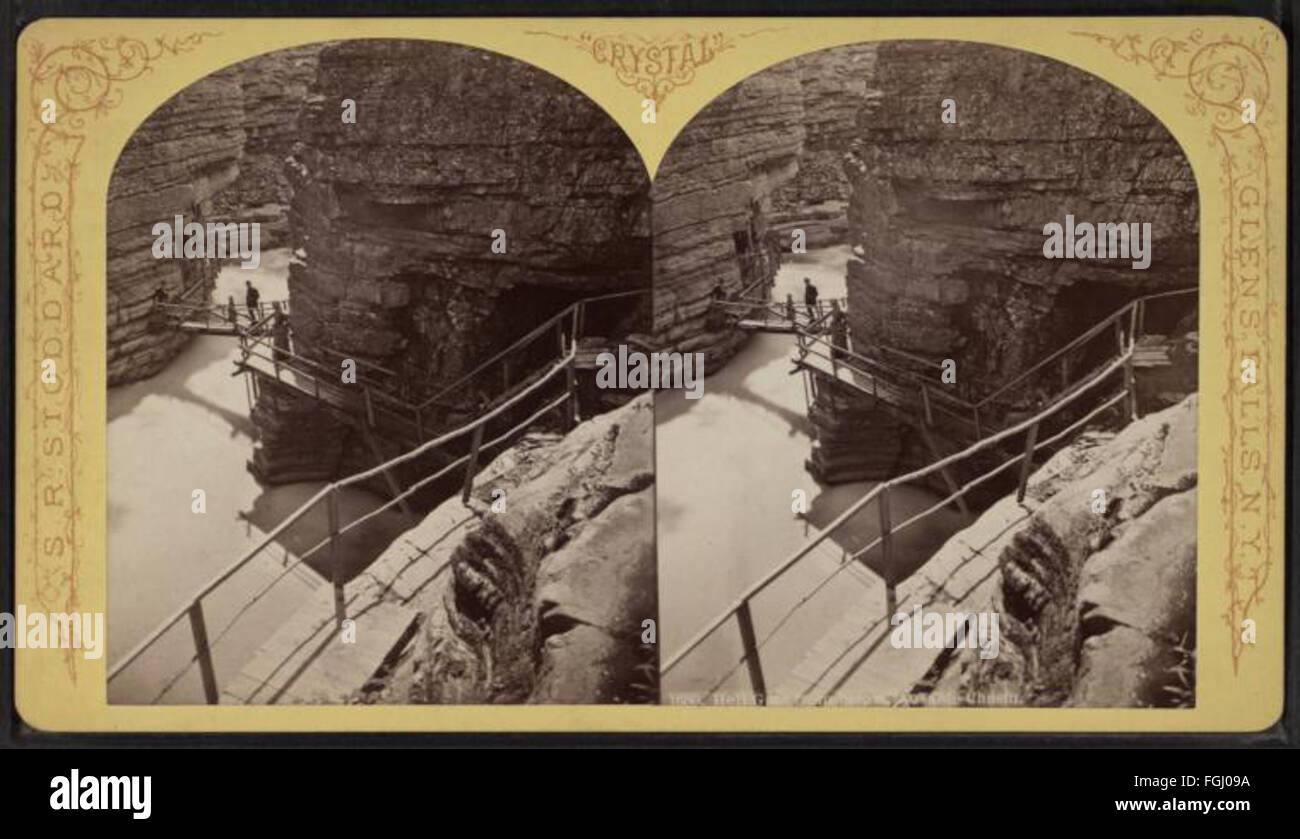 A photograph of Hell Gate viewed from below, showcasing the dramatic ...