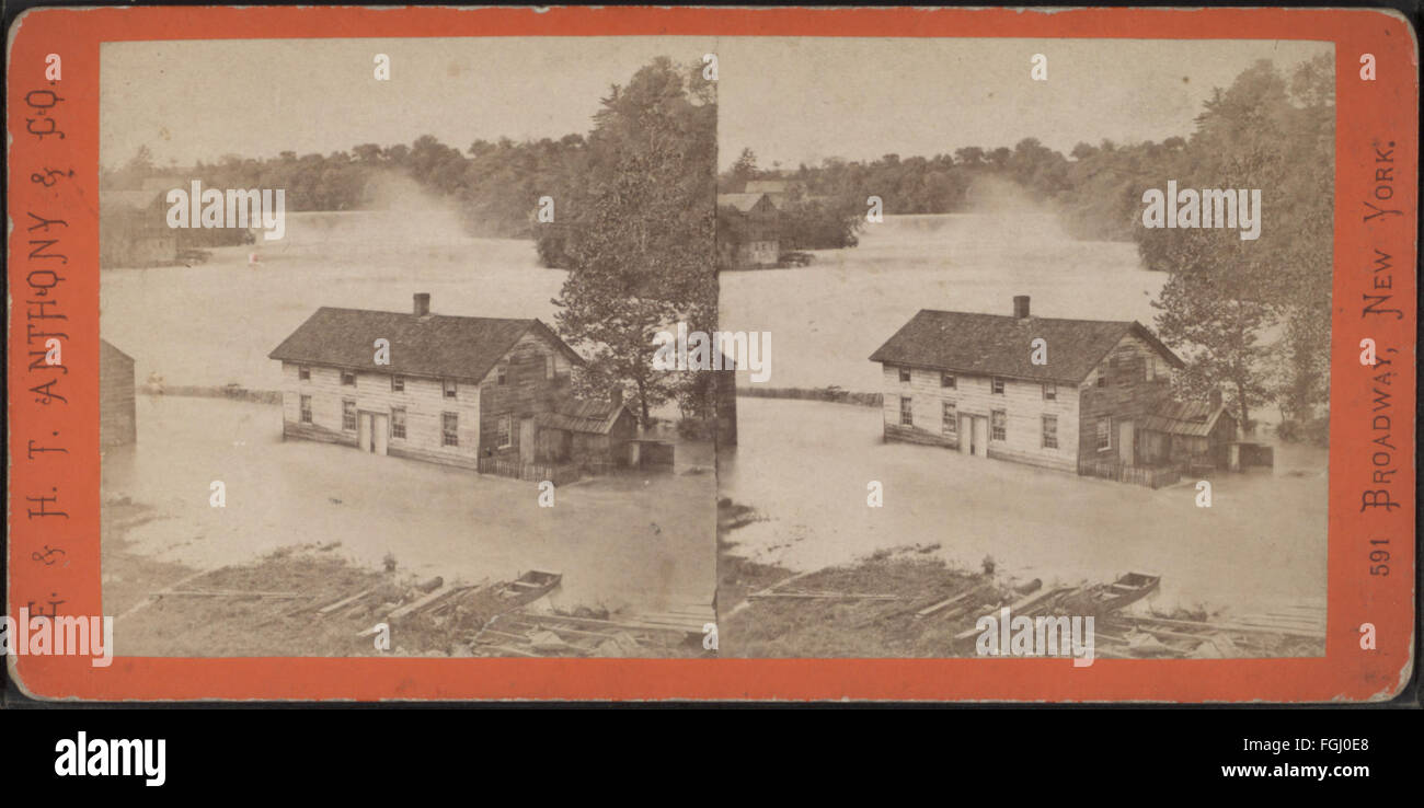 A photograph by E. & H.T. Anthony showing High Falls during the Great ...