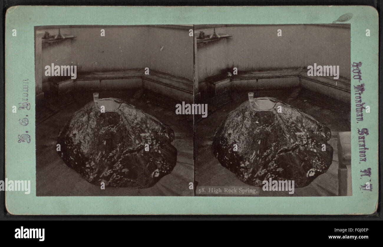 A stereoscopic photograph of High Rock Spring, captured by H.G. Brown ...