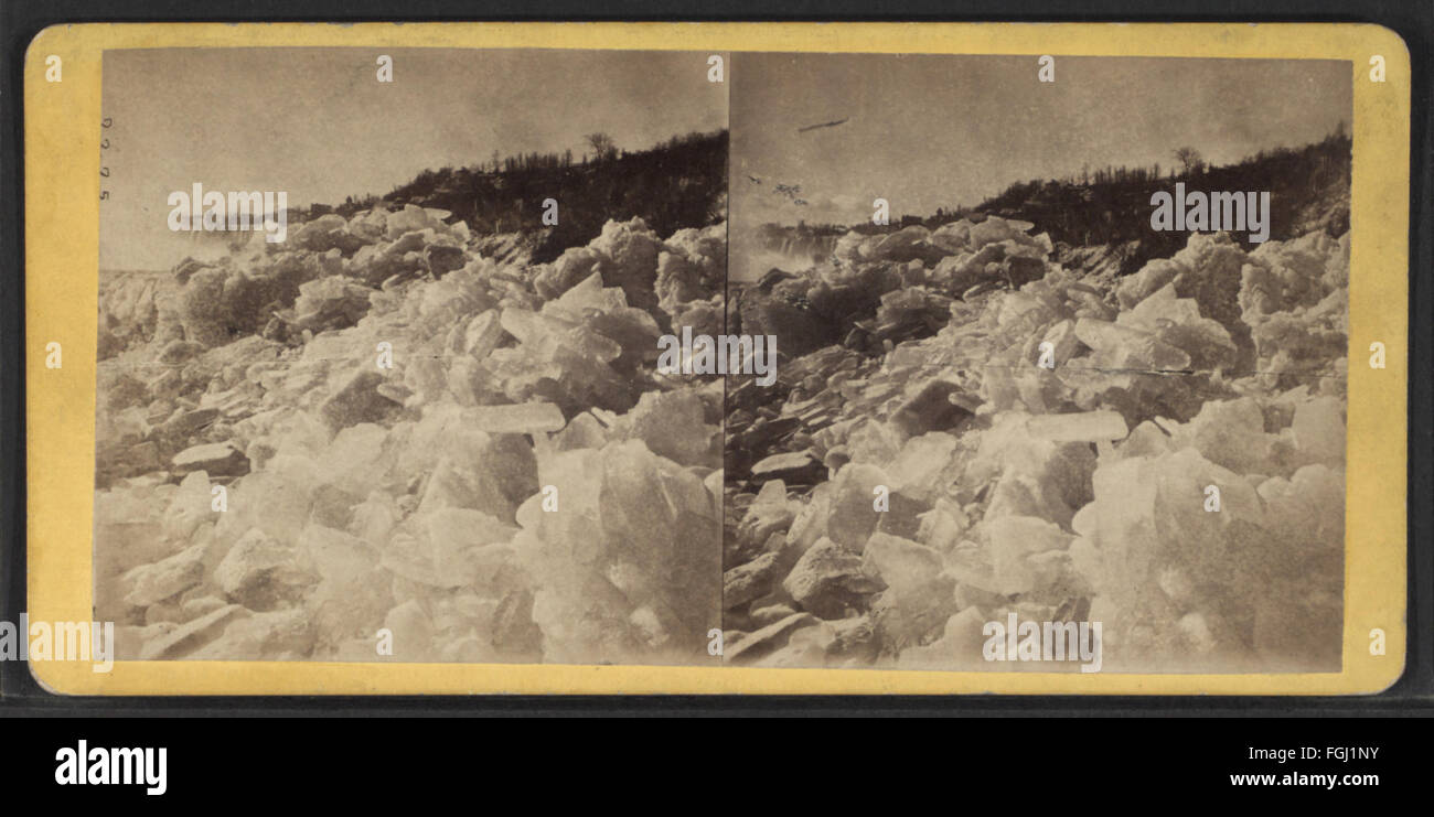 This photograph by E. & H.T. Anthony shows the ice bridge from the ...
