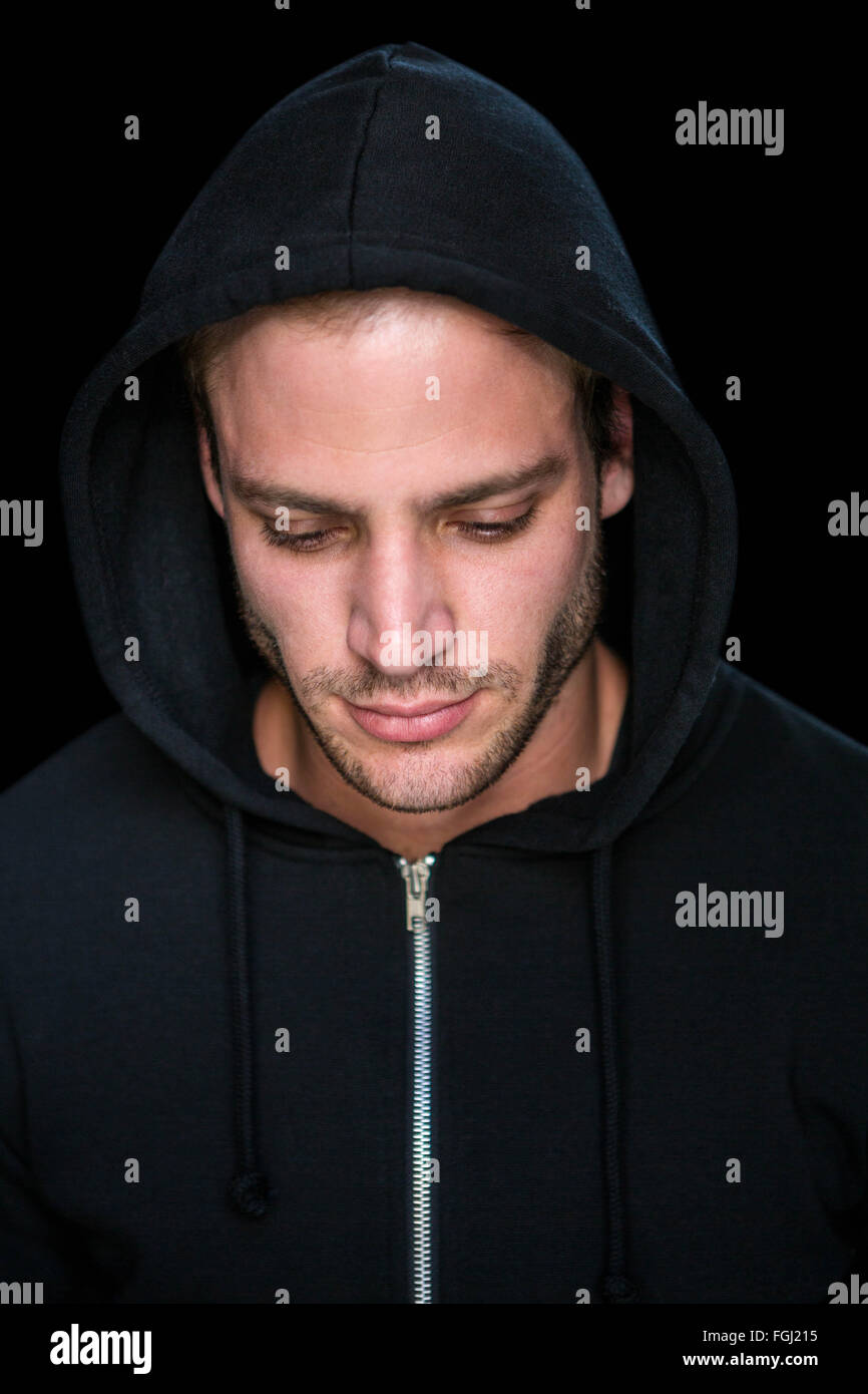 Black hoodie hi-res stock photography and images - Alamy