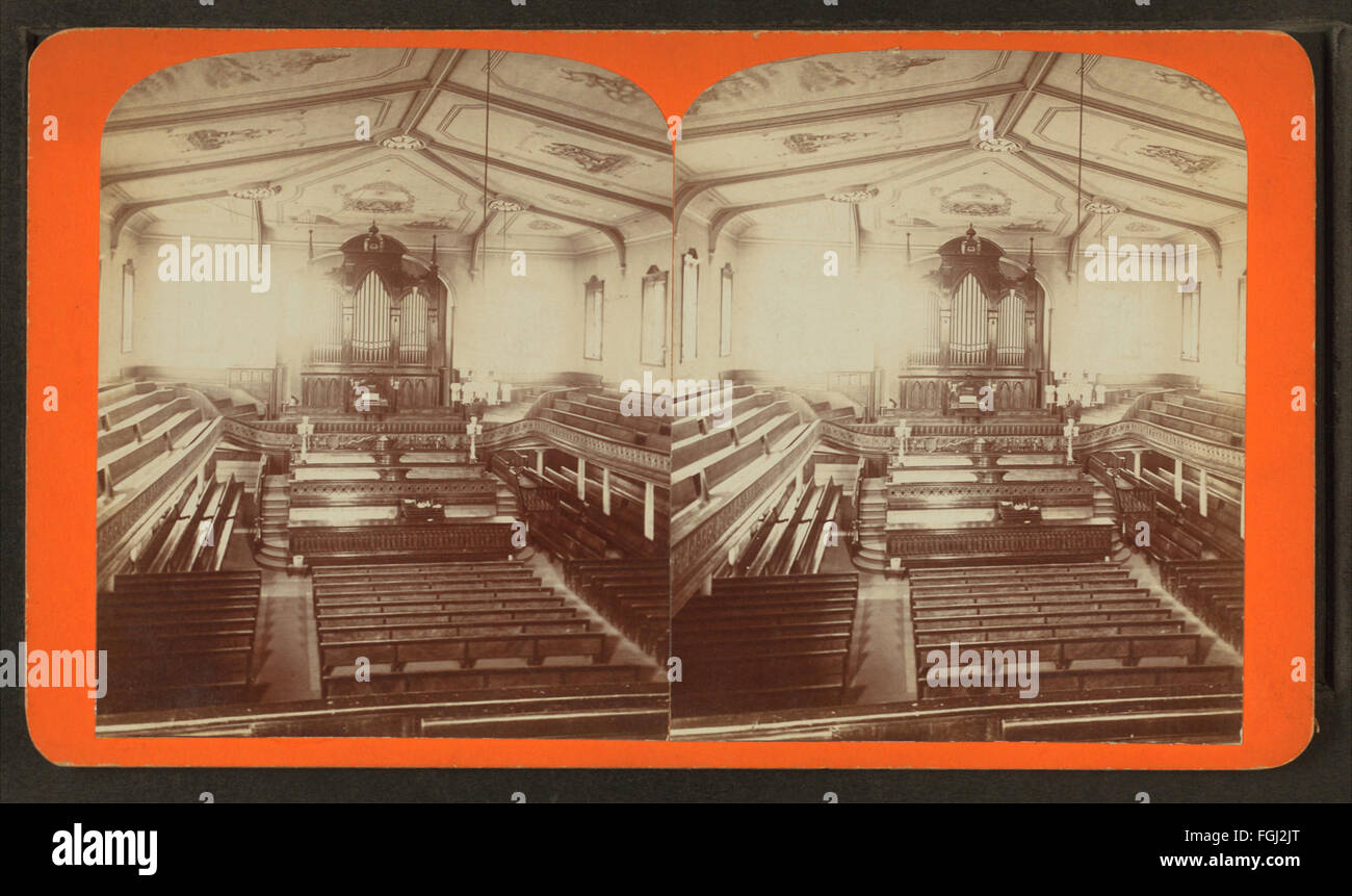 The interior of the Tabernacle in Salt Lake City, captured in a ...