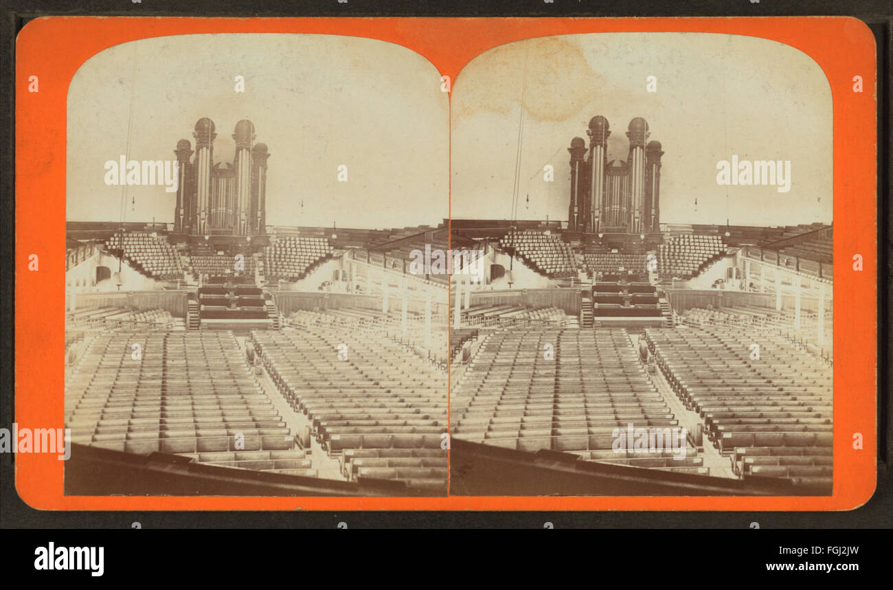 A photograph of the interior of the Tabernacle in Salt Lake City ...