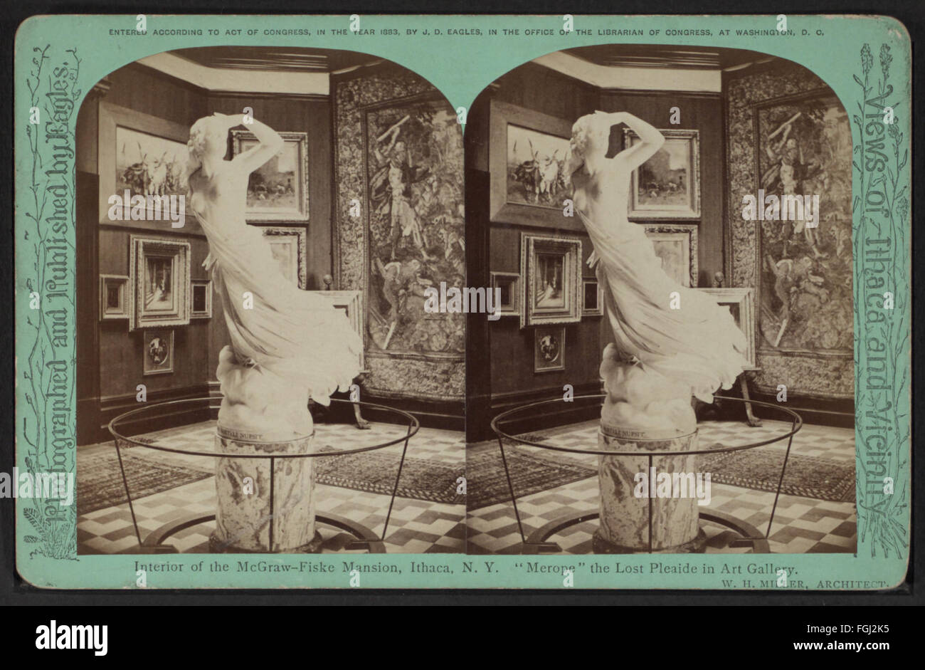 A photograph by J.D. Eagles showing the interior of the McGraw-Fiske ...