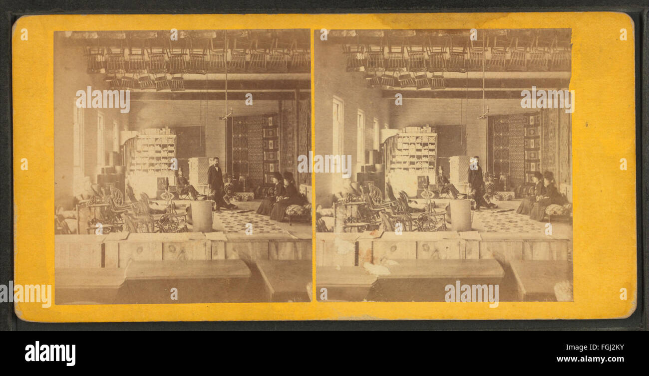 A photograph from the Robert N. Dennis collection showing the interior ...