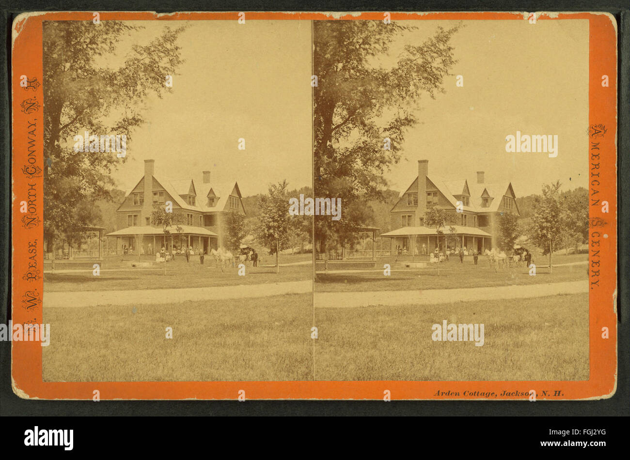 A photograph by Nathan W. Pease showing Arden Cottage in Jackson, New ...